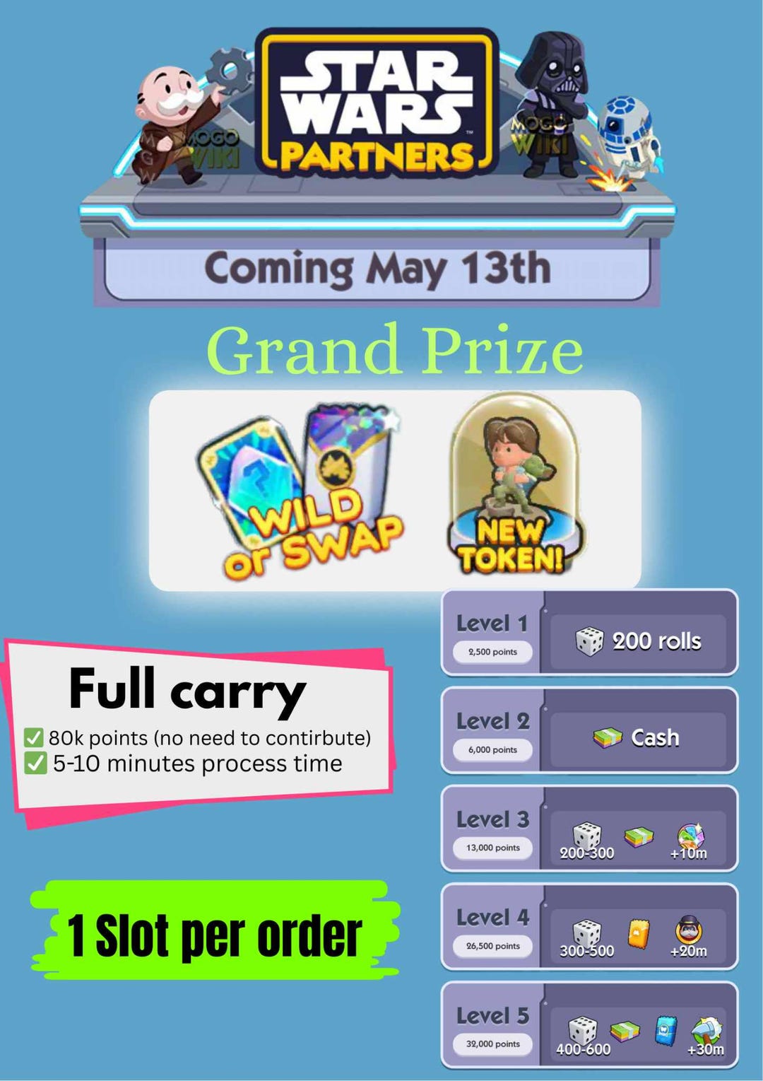 Star Wars Partners Event Full Carry (one Slot per Order) - Etsy