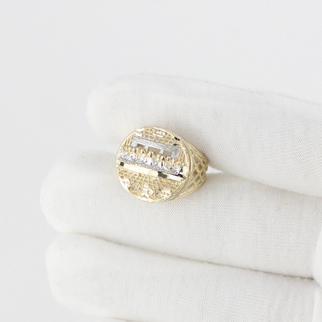 10K Last Supper Ring, Real Solid 10K Gold Ring, Jesus Ring, Christian ...