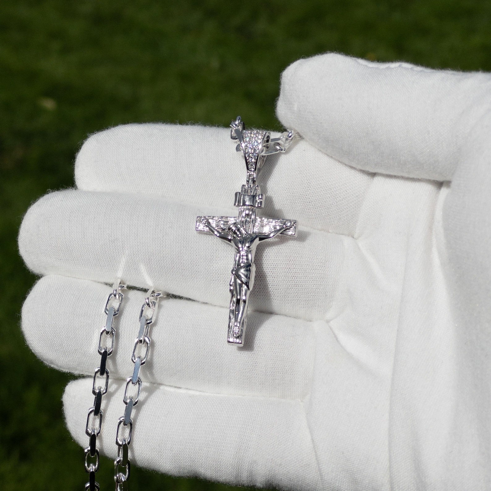 Silver Jesus Cross Pendant, 925 Sterling Silver, Jesus Crucifix Pendant ...
