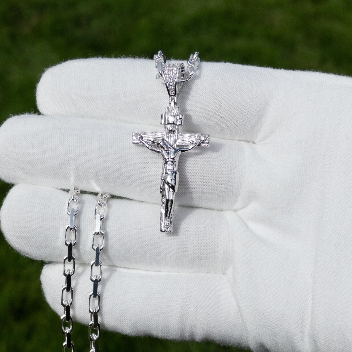 Silver Jesus Cross Pendant, 925 Sterling Silver, Jesus Crucifix Pendant ...