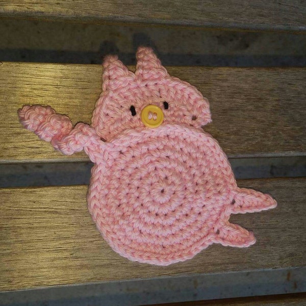 Crochet Pig Coasters - Etsy