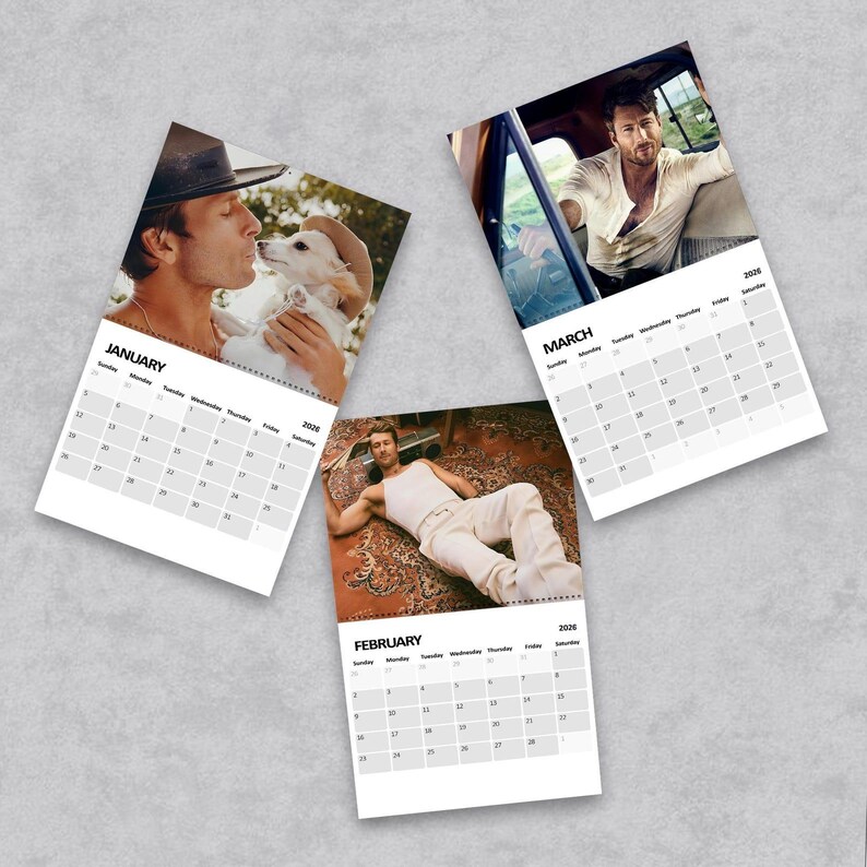 Glen Powell Calendar 2026 Calendar, If You Feel It Chase It Calendar ...