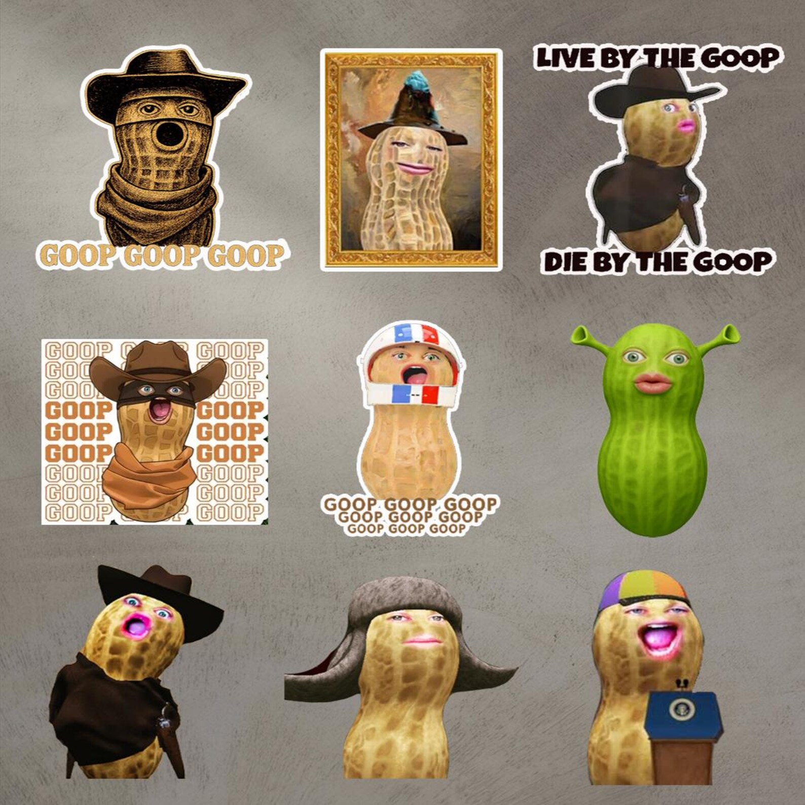 The Burnt Peanut GOOP Sticker, Live by the Goop Die by the Goop Sticker ...