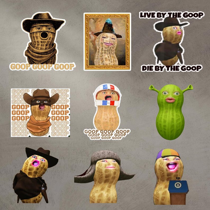 The Burnt Peanut GOOP Sticker, Live by the Goop Die by the Goop Sticker ...
