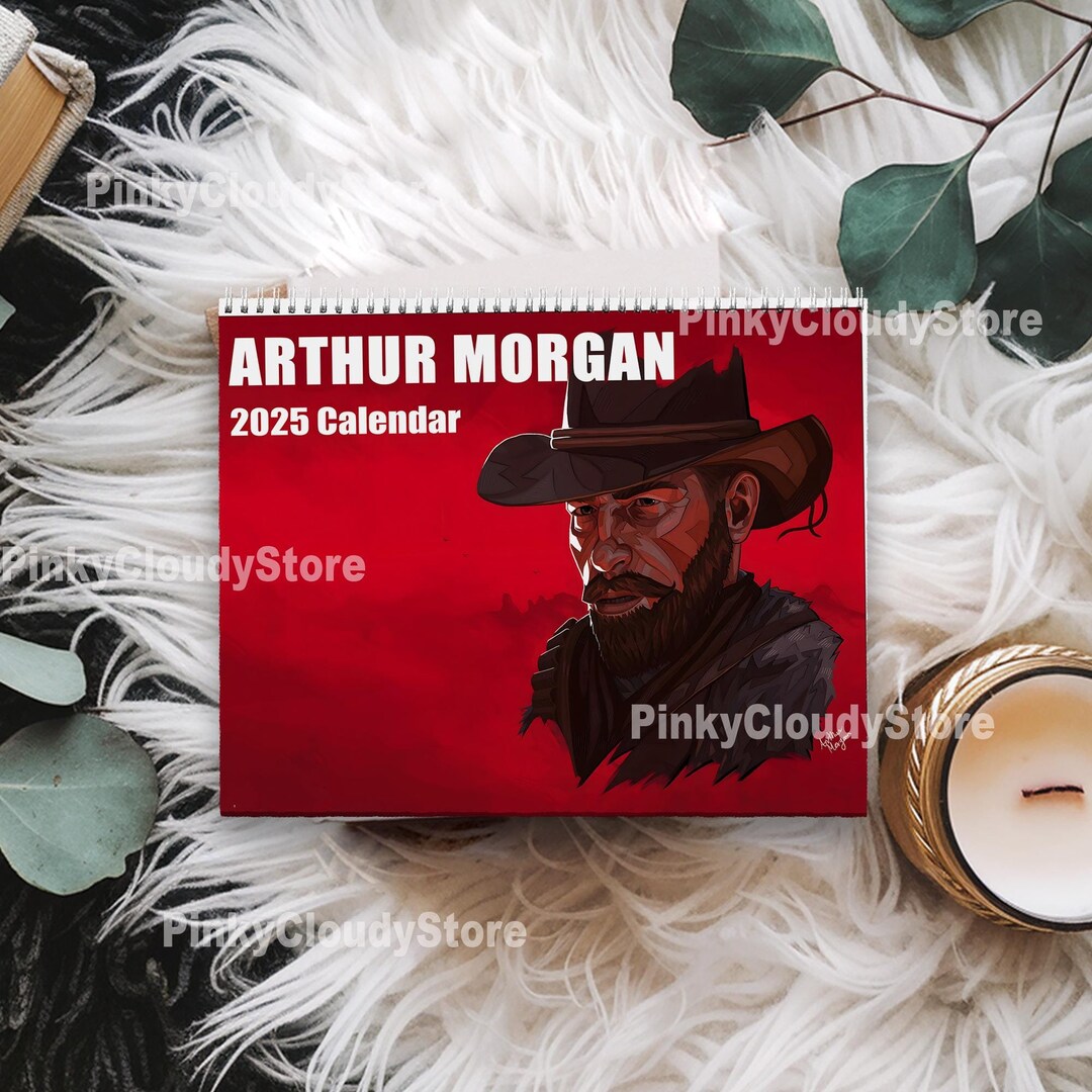 Arthur Morgan 2025 Wall Calendar, 2 Sizes Retro Fictional Character ...