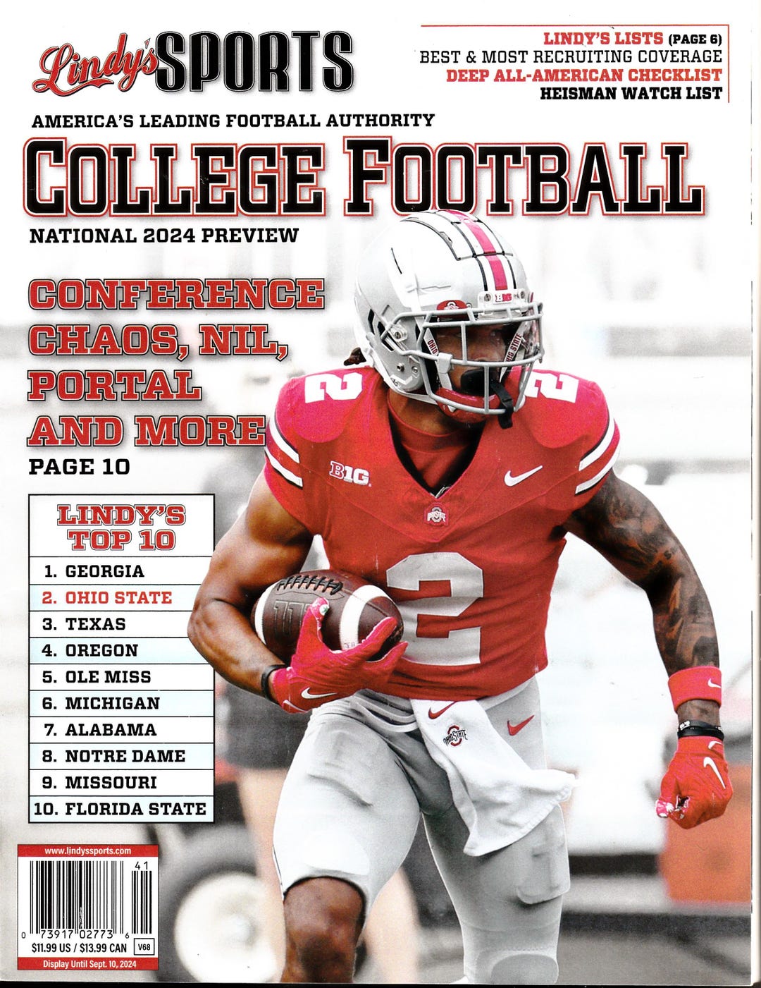 Lindys Sports College Football Magazine National 2024 Preview Volume ...
