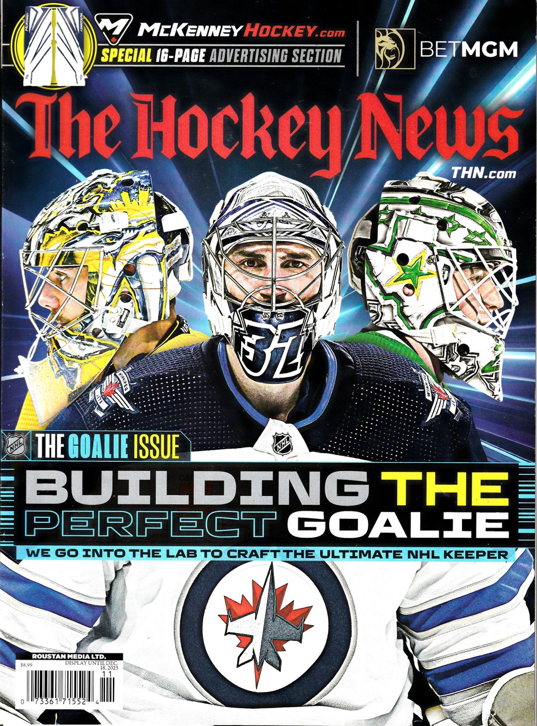 The Hockey News Magazine the Goalie Issue Issue, 2023 Vol, 77 No. 04 - Etsy