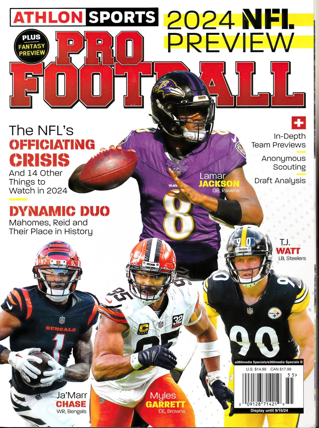 Athlon Sports Pro Football Magazine, 2024 NFL Preview Issue, 2024 Vol ...