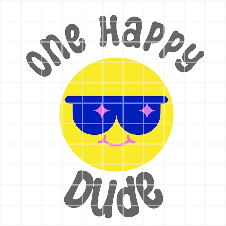 One Happy Dude | Smiley Face SVG | Happy Face Design - Perfect for One ...