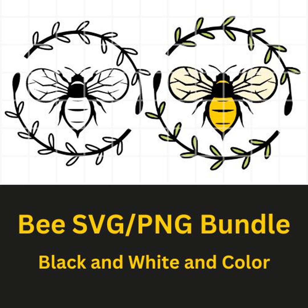 Bee SVG | Bee Outline SVG | Bee Shirt | Black and White and Color ...