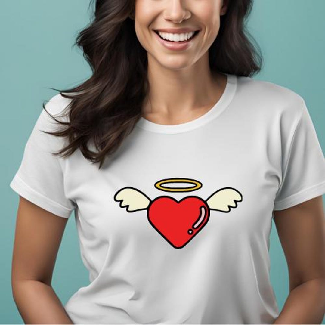 Angel SVG - Beautiful Angel PNG Digital Cut File With Angel Heart ...