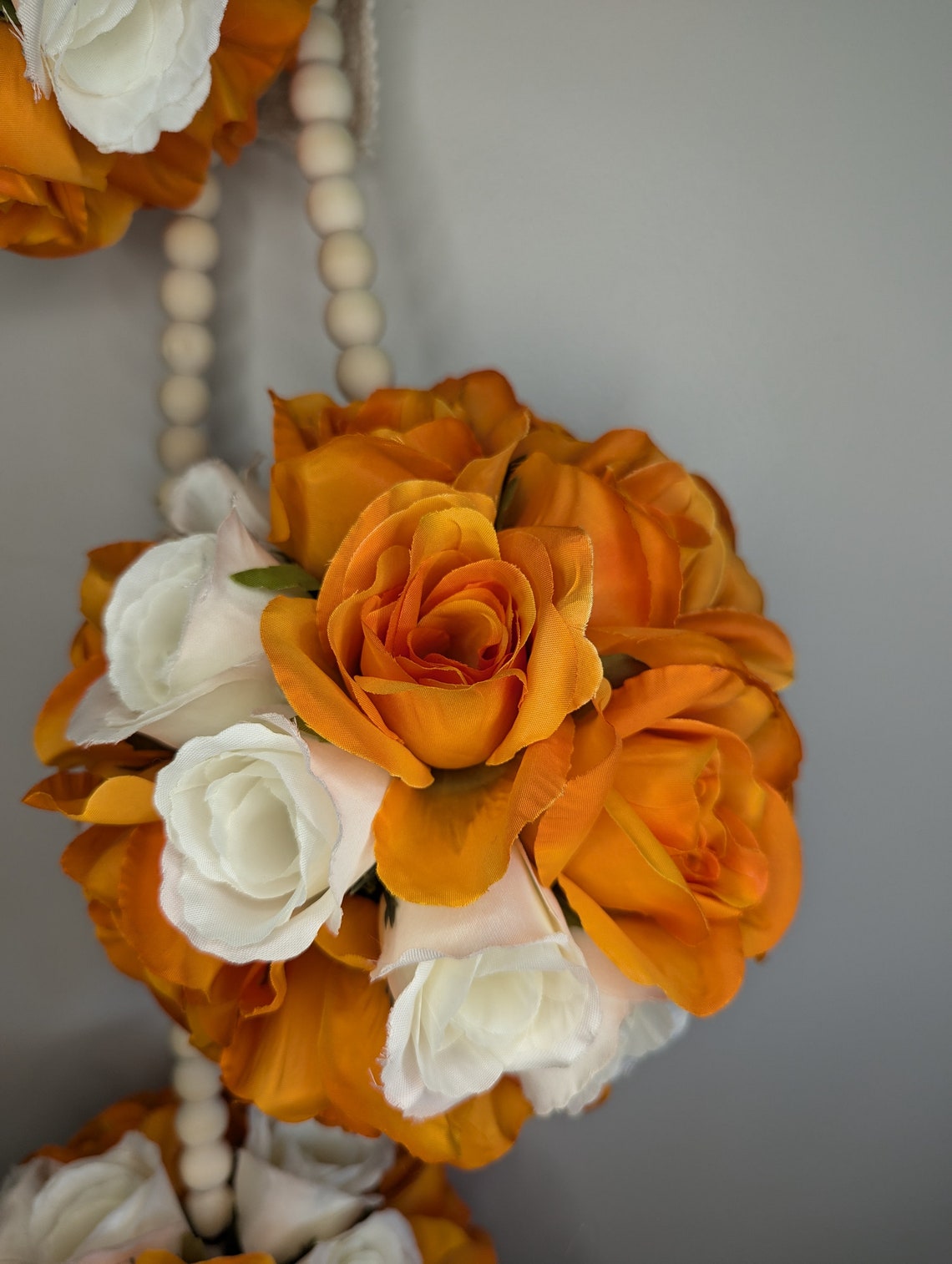 Orange and White Swag Wreath - Etsy