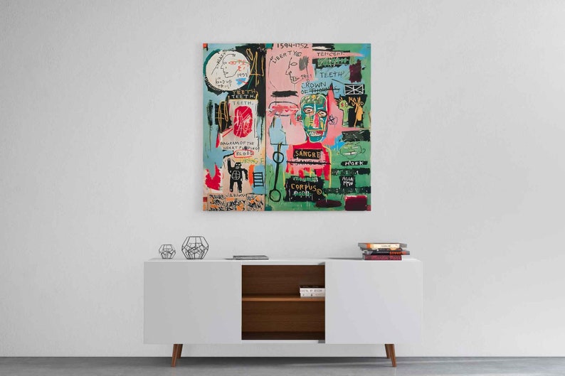 In Italian 1983 Art Print by Jean-michel Basquiat Art Wall Hangings ...