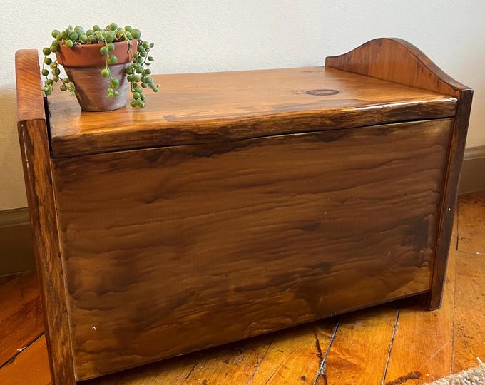 Rustic Solid Wood Storage Ottoman / Stool / Toy Box / Storage Bench ...