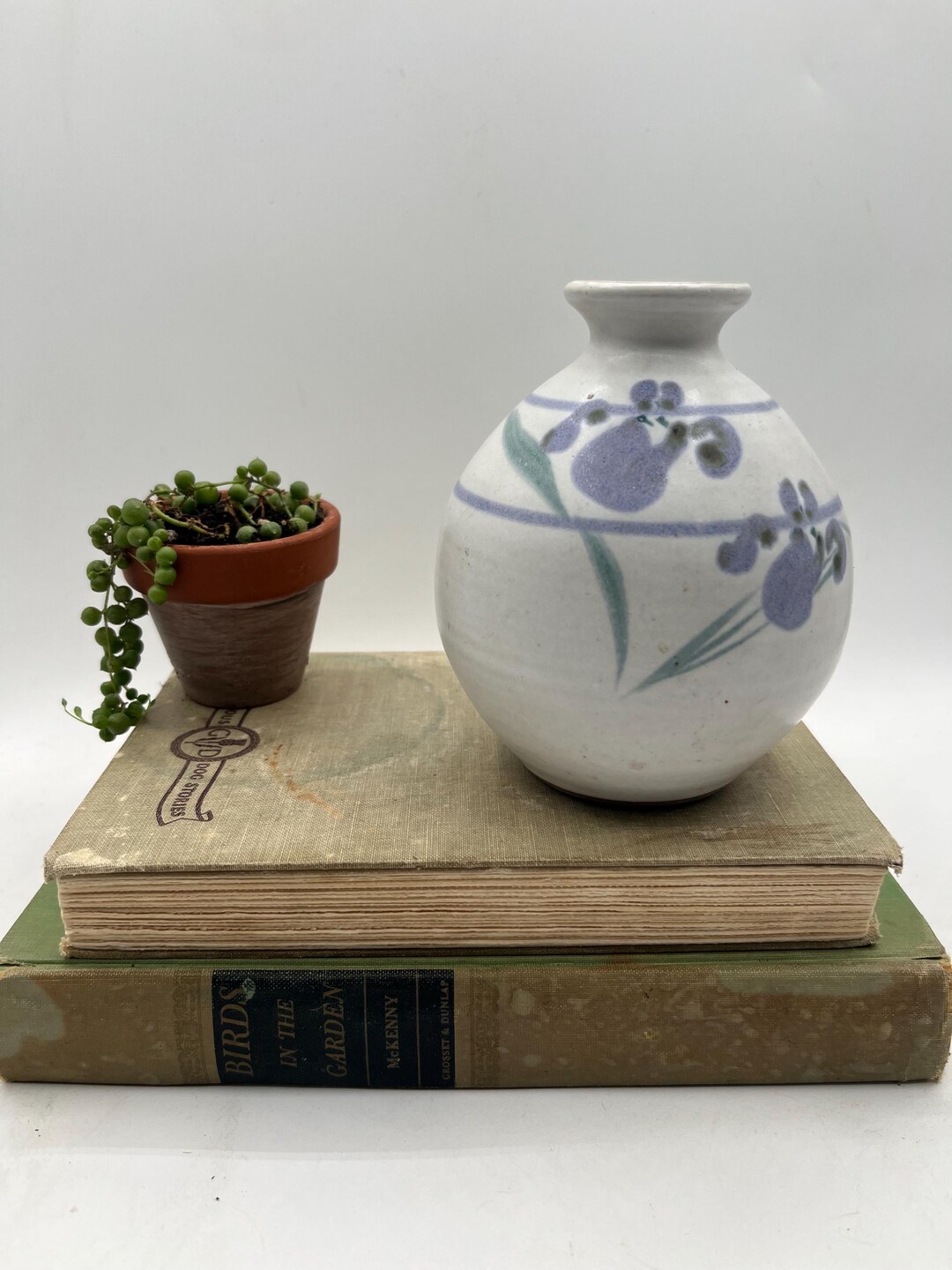 Vintage Judith Bryant Iris Studio Pottery Weed Pot, Handmade & Signed ...