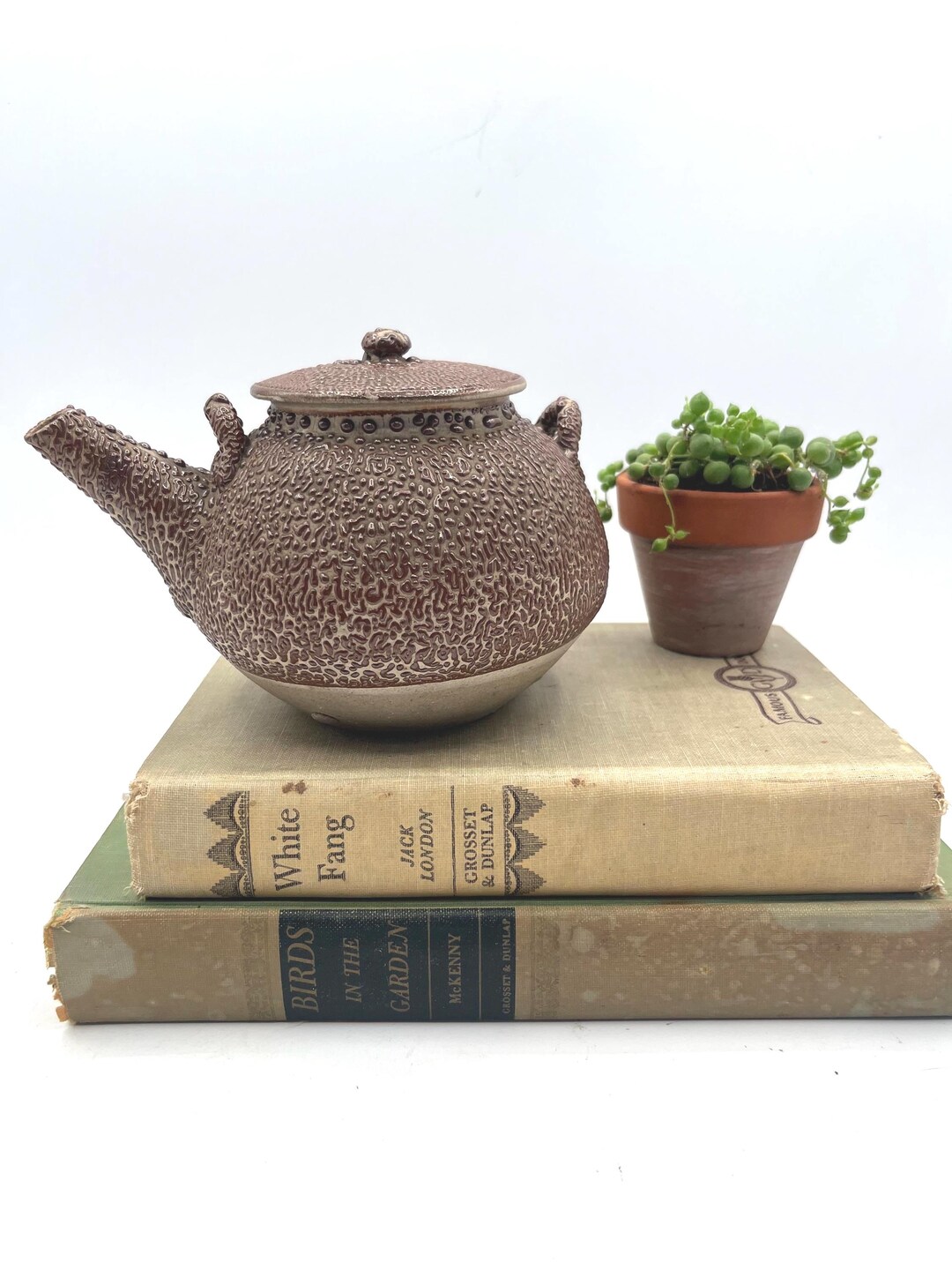 Vintage Japanese Pottery Teapot With Shark Skin Glaze / Handmade ...