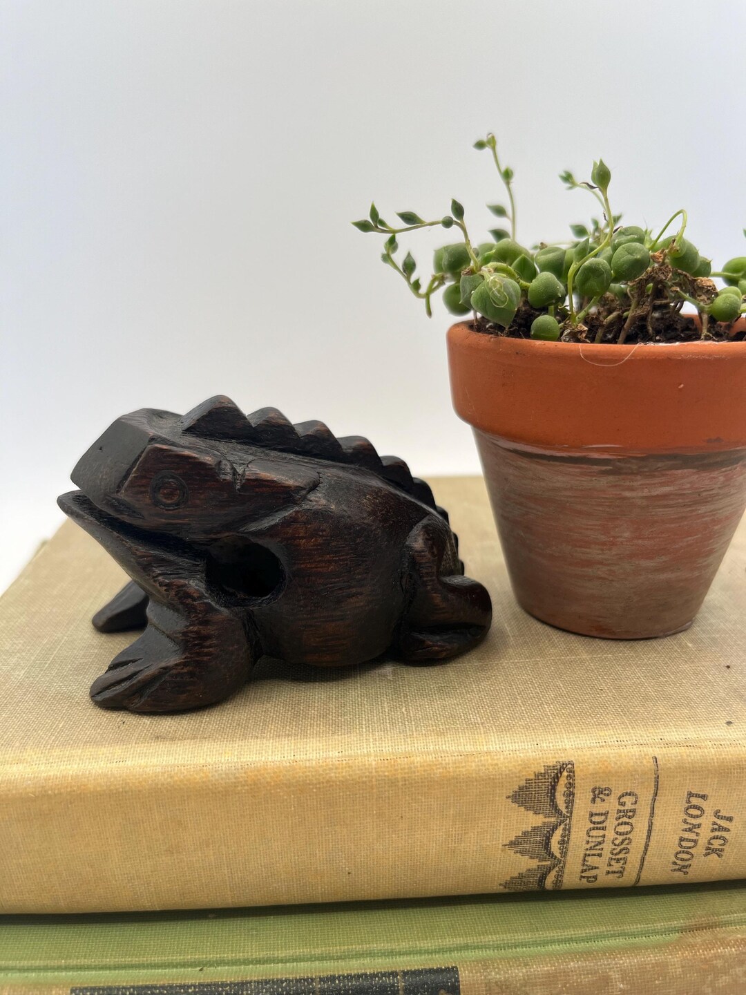 Hand Carved Wooden Croaking Frog or Toad / Japanese Guiro Percussion ...