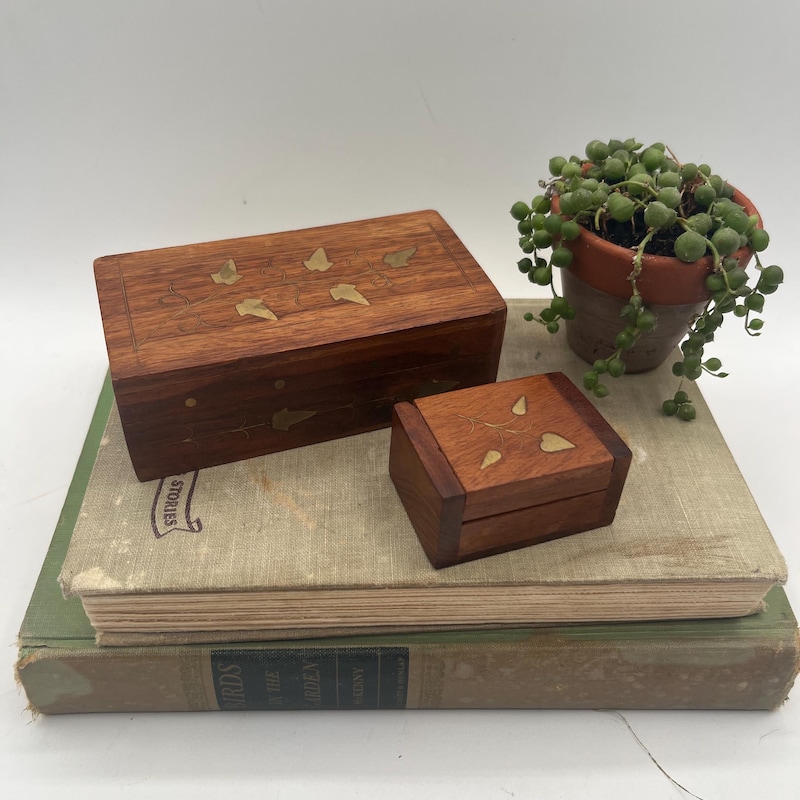 Indian Brass Inlay Box - Etsy