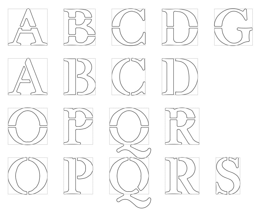 Complete Font DWG, Complete Font DXF, CNC, Laser, Co2 Laser, Plasma ...