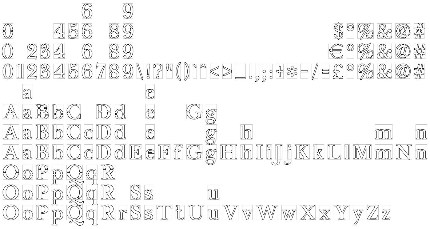 Complete Font DWG, Complete Font DXF, CNC, Laser, Co2 Laser, Plasma ...