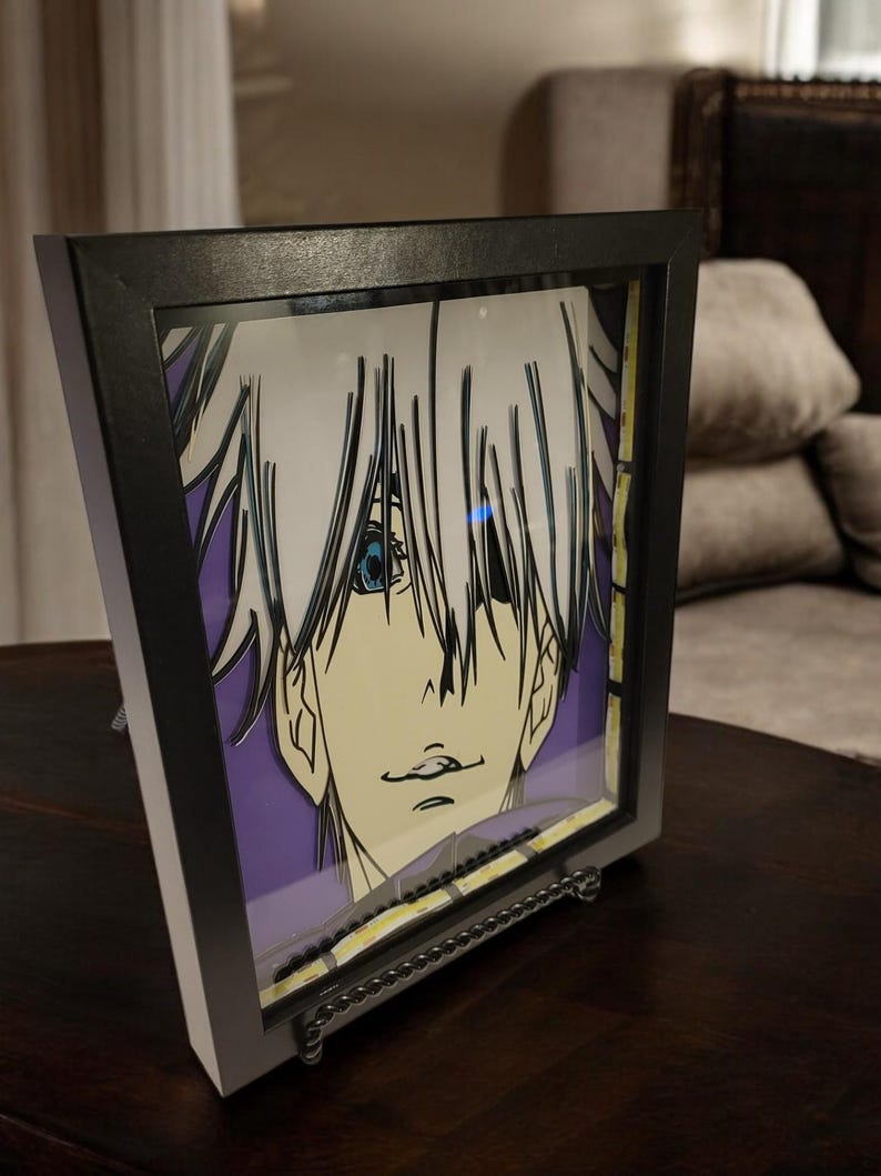 Jujutsu Inspired 3d Wall Art Light Box, LED Gojo Shadow Box, 3d Layered ...