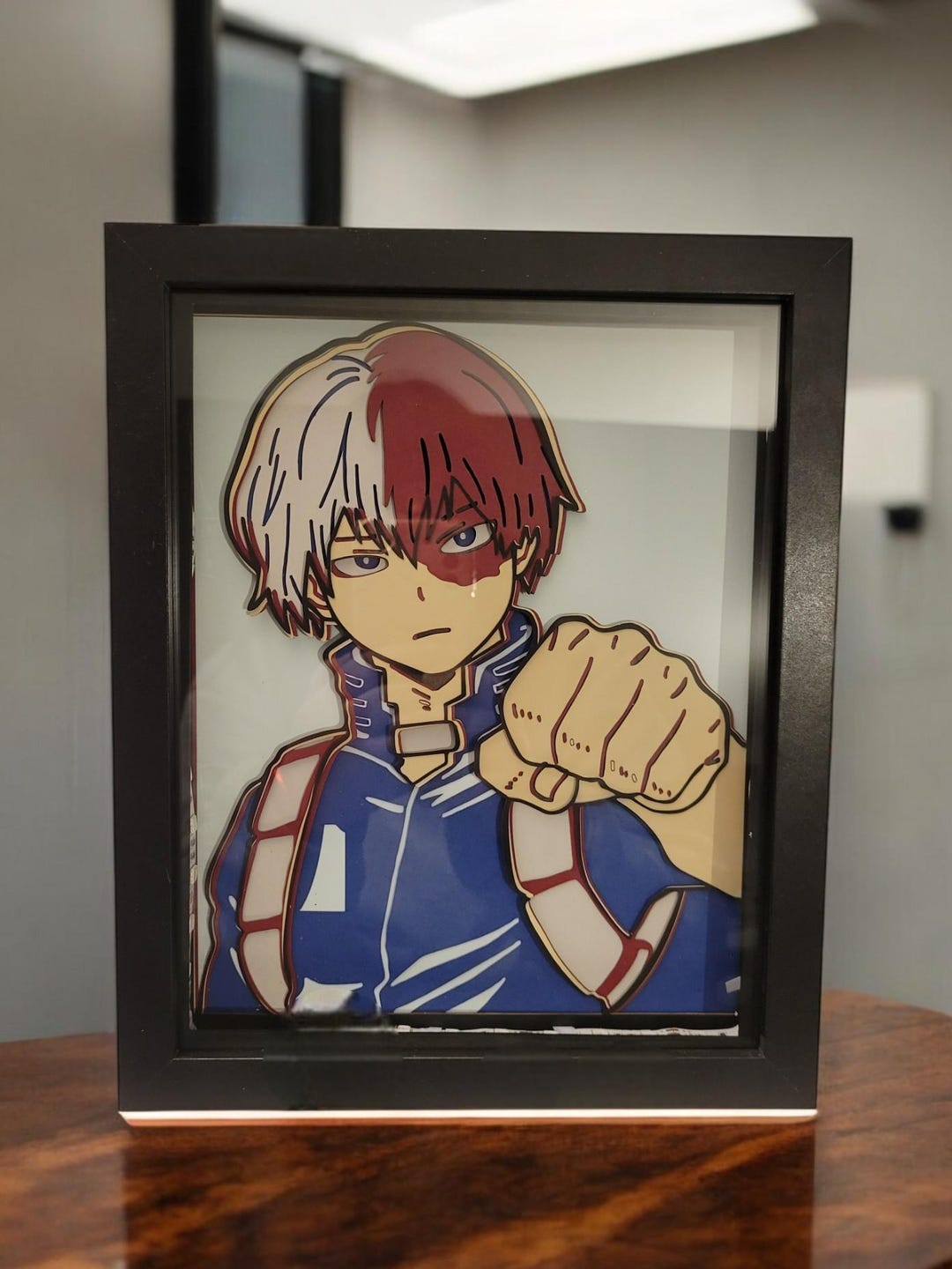 Hero Academia LED Framed Shadow Box, Anime Light Box, LED Anime Wall ...