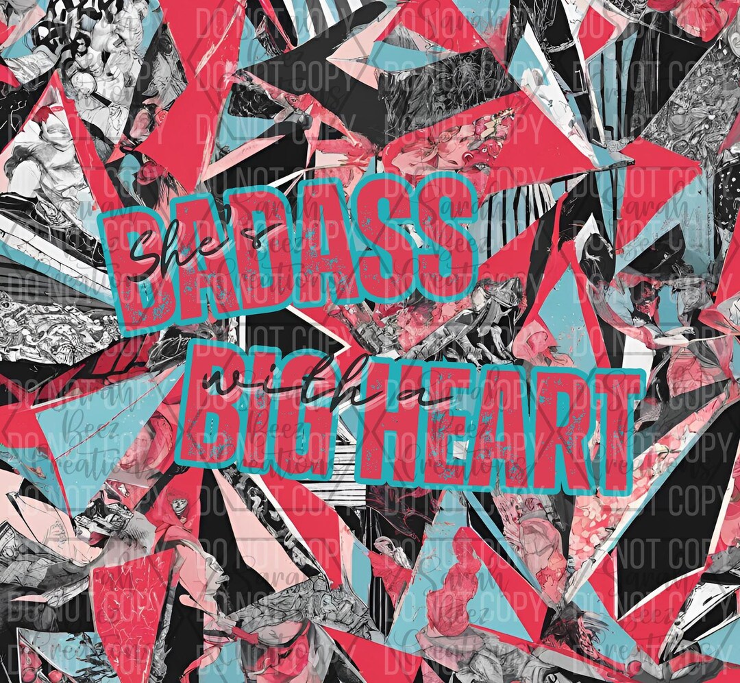 Badass Tumbler Wrap Png, Big Heart Tumbler Wrap Png, Grunge Tumbler ...