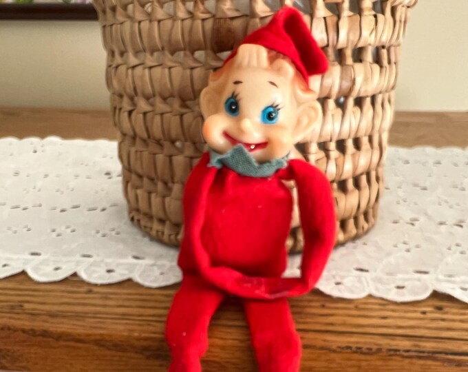 Vintage Elf Pixie Knee Hugger Christmas Decoration - Etsy