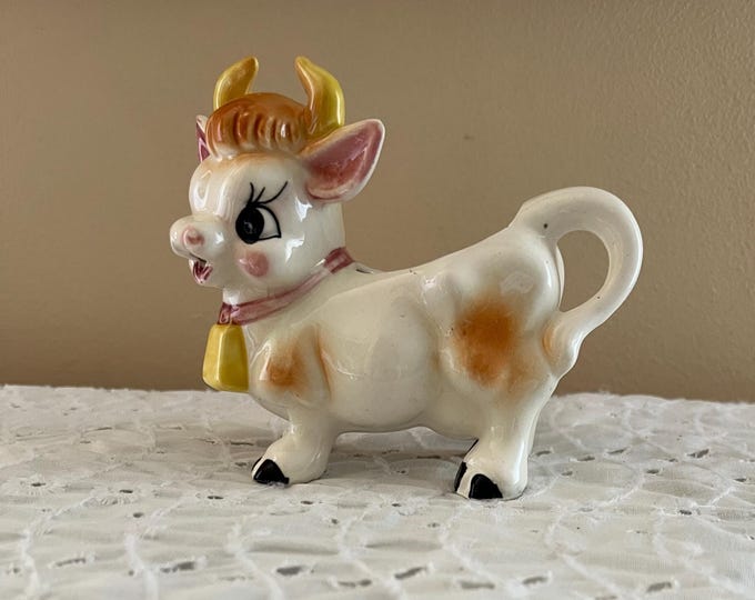 Vintage Cow Creamer Pitcher ~ Figurine ~ Ceramic - Etsy