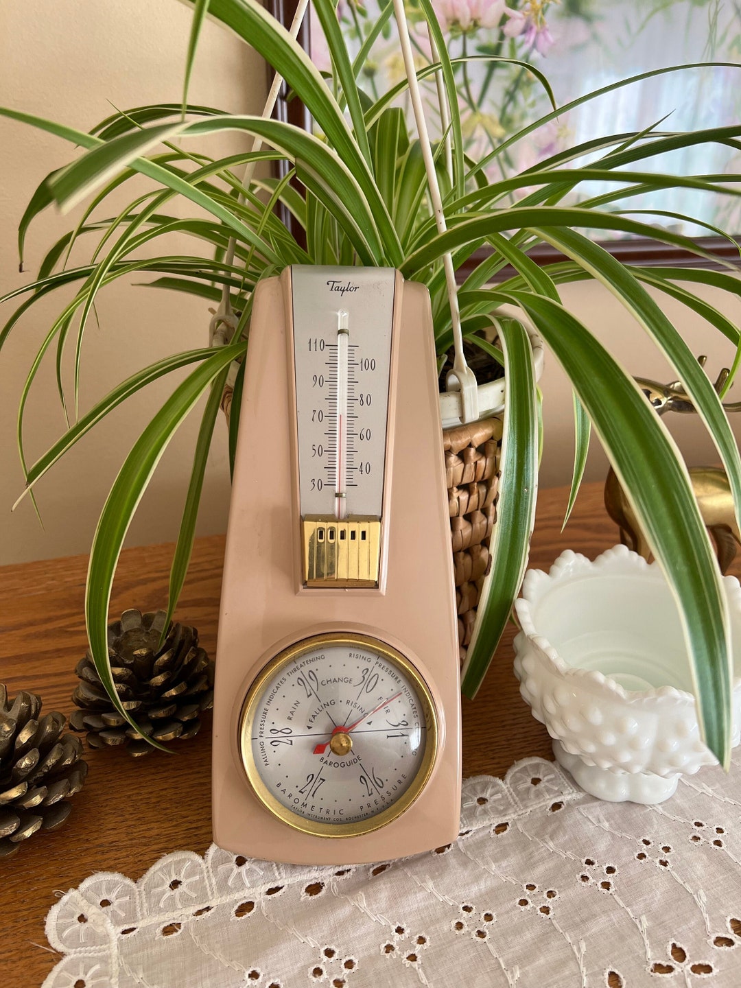 Vintage Taylor Wall Thermometer Barometer Weather Temperature Pressure ...