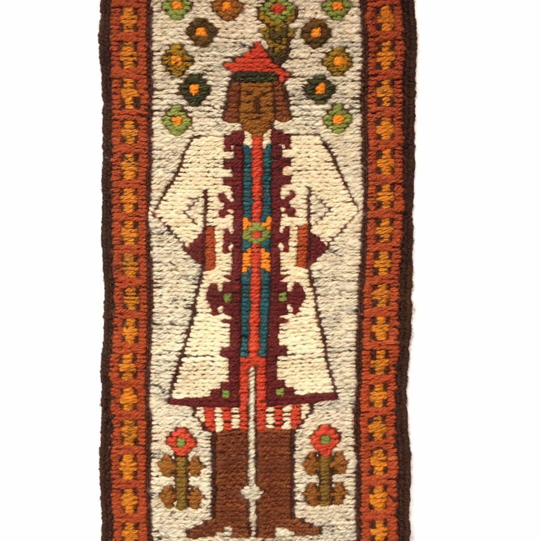 Vintage Polish Kilim Tapestry, 1970s Wool Rug, Mid Century Wall Hanging ...