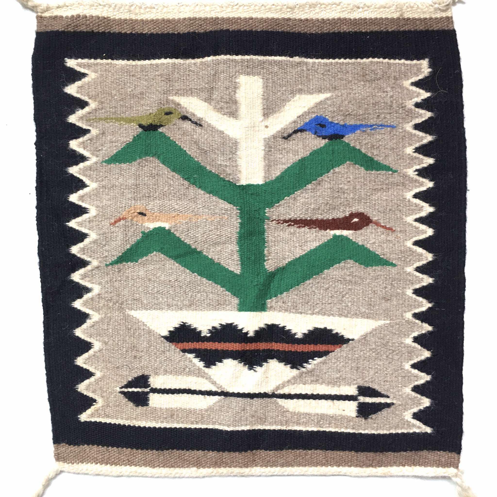 Vintage Native American Navajo Birds Handwoven Wool Tapestry Wall ...