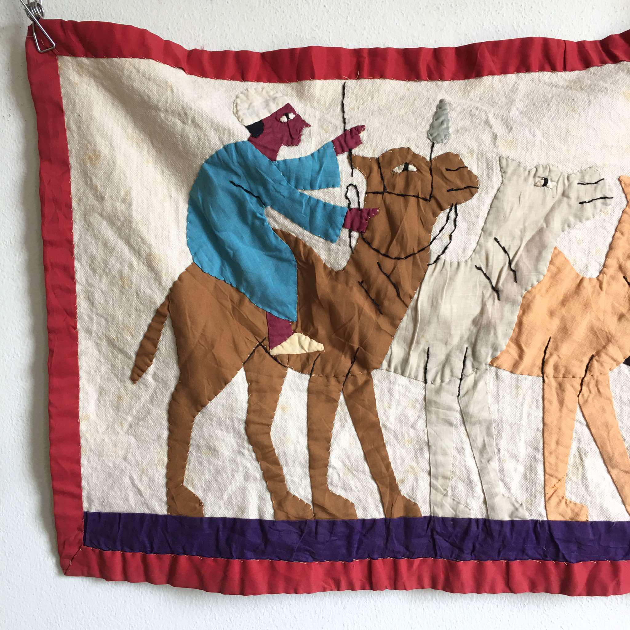 Vintage Handmade Egyptian Khayamiya Embroidered Textile Art / Patchwork ...