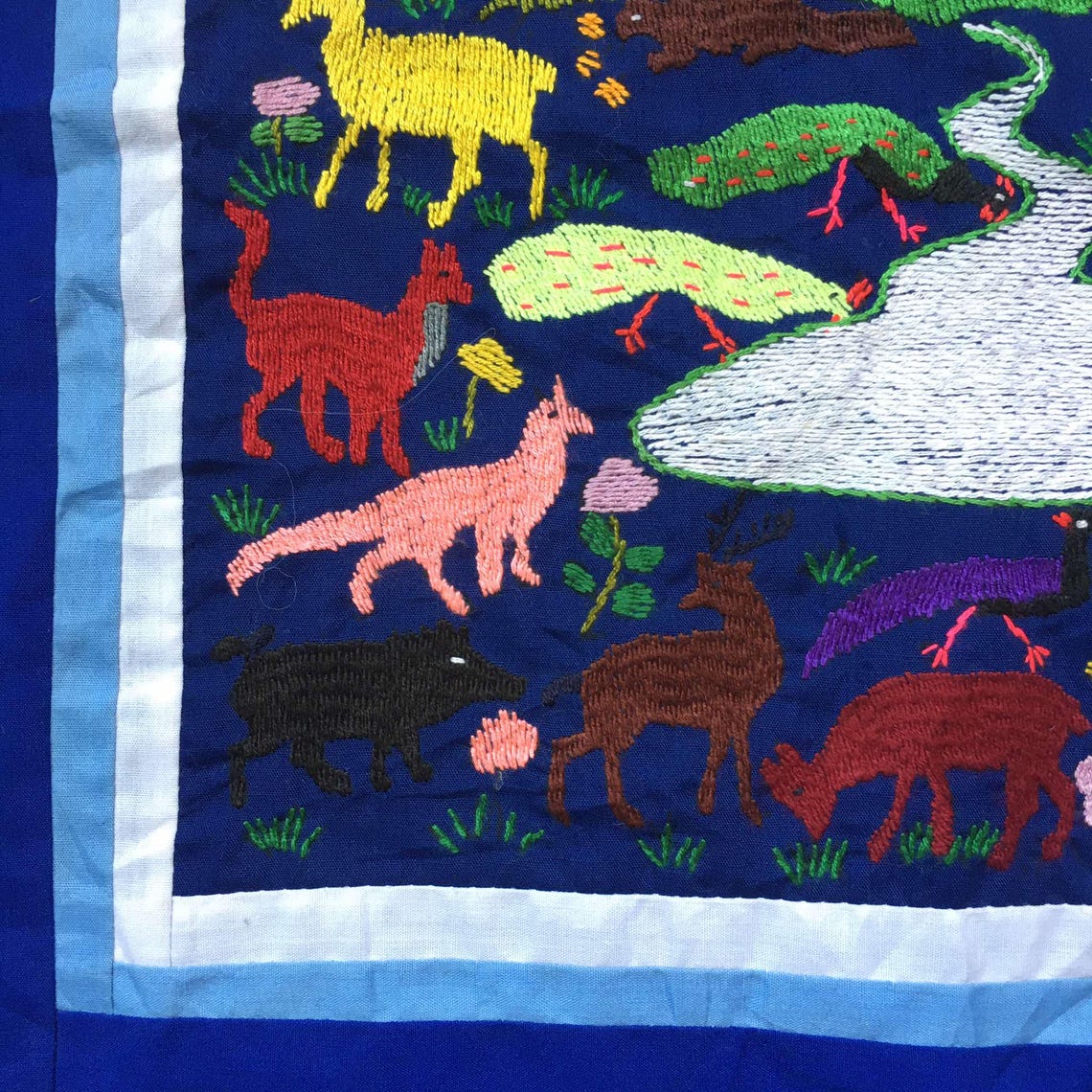 Hmong Embroidery Story Cloth Panel Many Animal - Etsy
