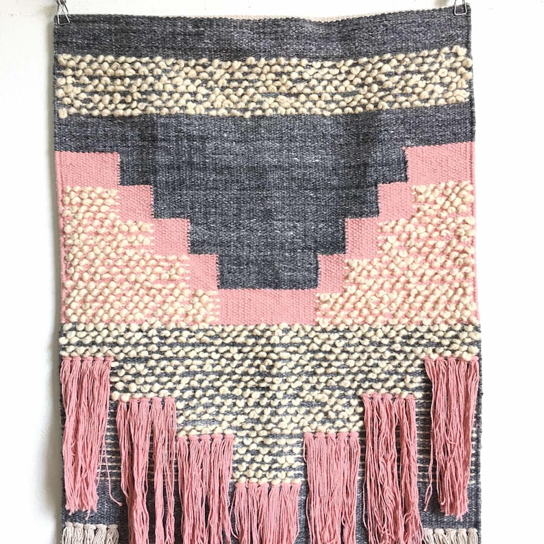Vintage Handwoven Wool Tapestry Wall Hanging Rug Folk Art - Etsy