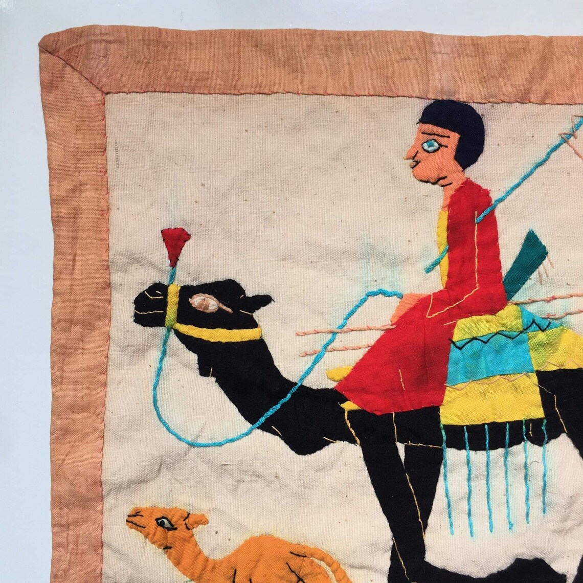 Vintage Handmade Egyptian Khayamiya Embroidered Textile Art / Patchwork ...