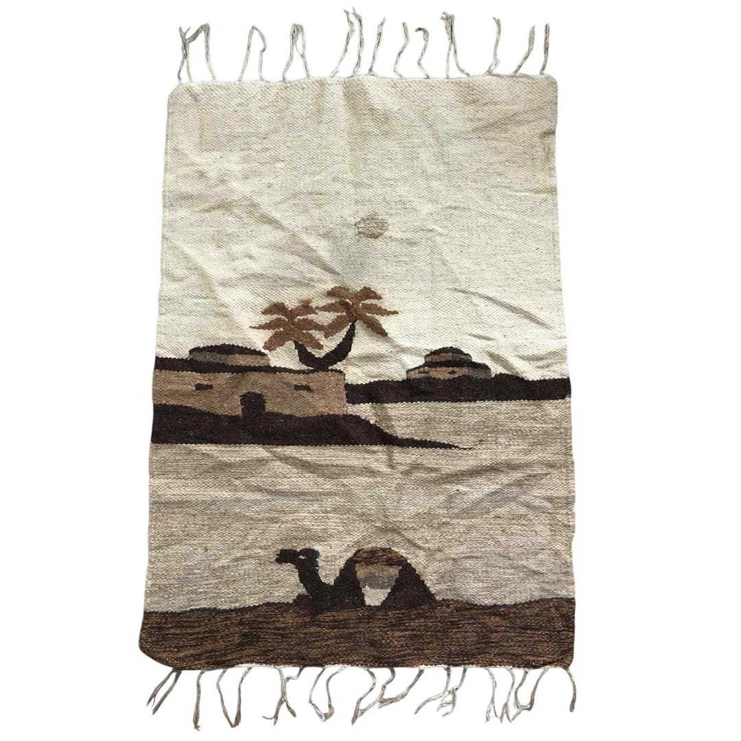 Vintage Egyptian Handwoven Wool Tapestry Wall Hanging Rug Folk Art - Etsy