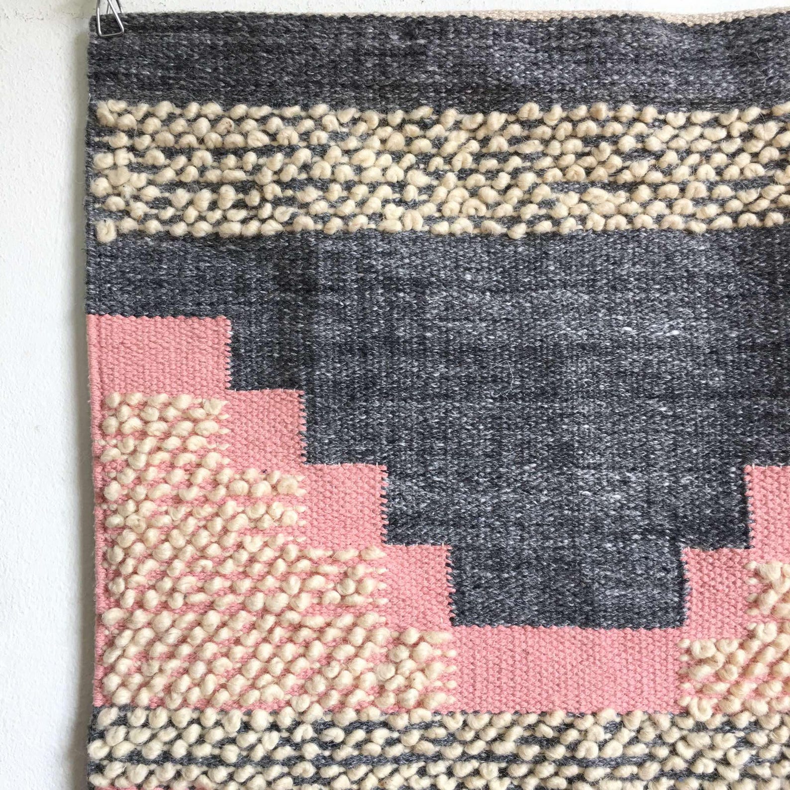 Vintage Handwoven Wool Tapestry Wall Hanging Rug Folk Art - Etsy