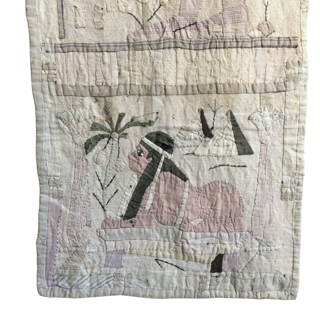 Vintage Handmade Egyptian Khayamiya Embroidered Textile Art / Patchwork ...