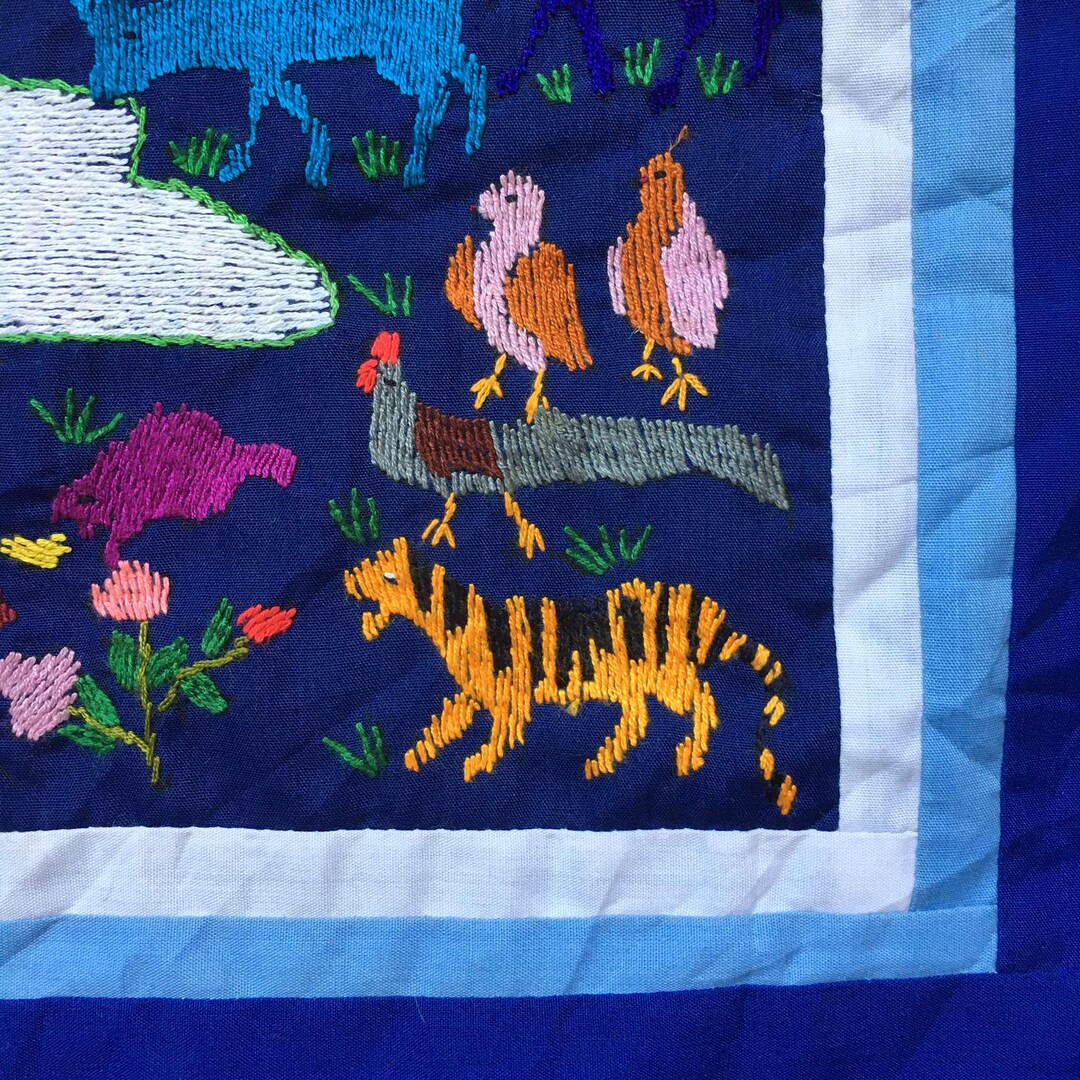 Hmong Embroidery Story Cloth Panel Many Animal - Etsy