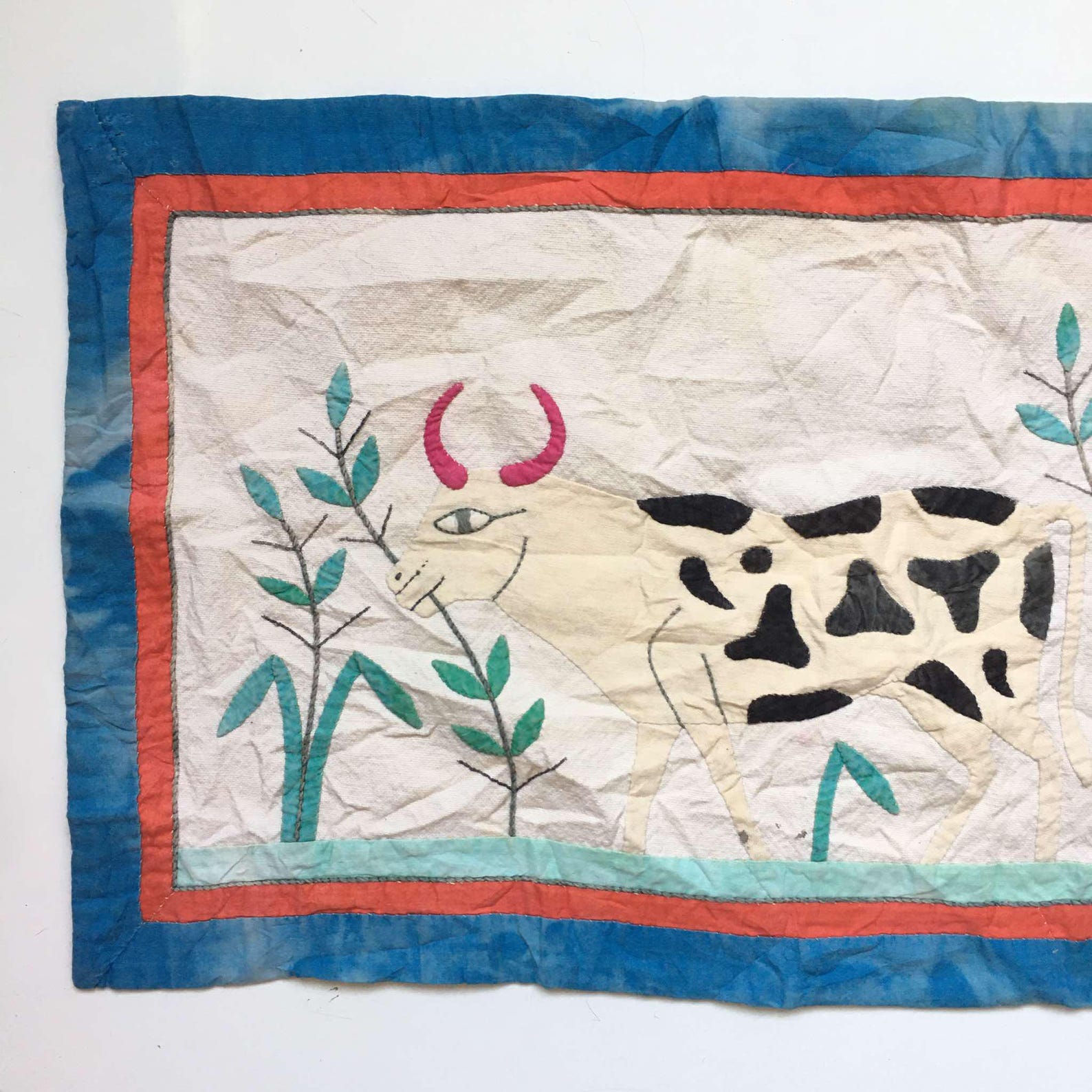 Vintage Handmade Egyptian Khayamiya Embroidered Textile Art / Patchwork ...