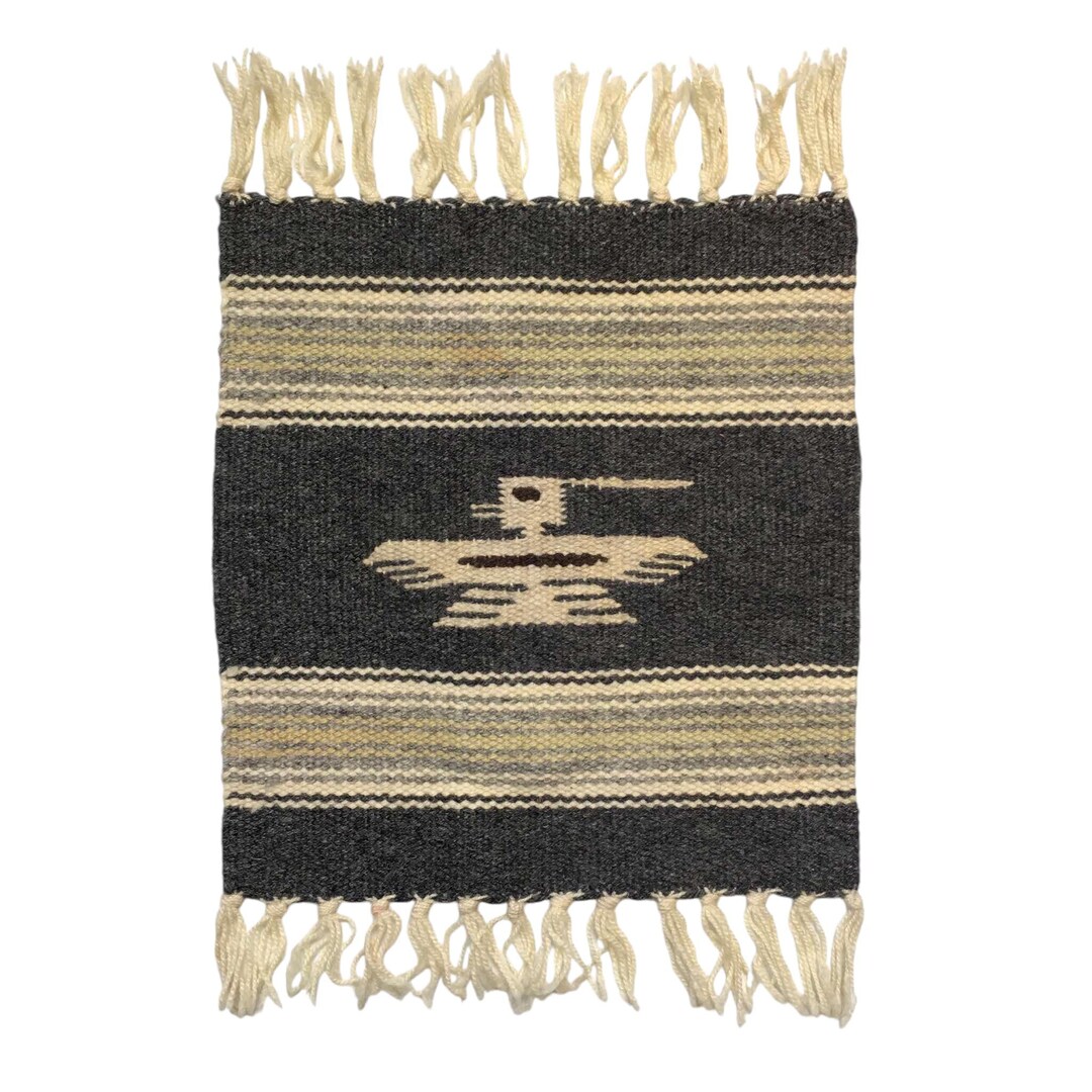 Vintage Chimayo Thunderbird Navajo Indian Handwoven Wool Tapestry Wall ...