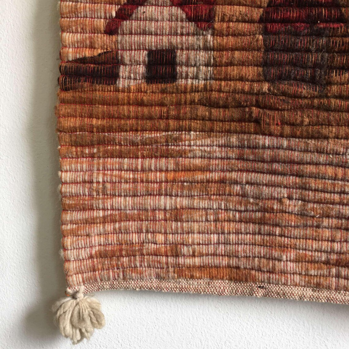 Vintage Peruvian Tejido a Mano Handwoven Wool Tapestry Wall Hanging Rug ...
