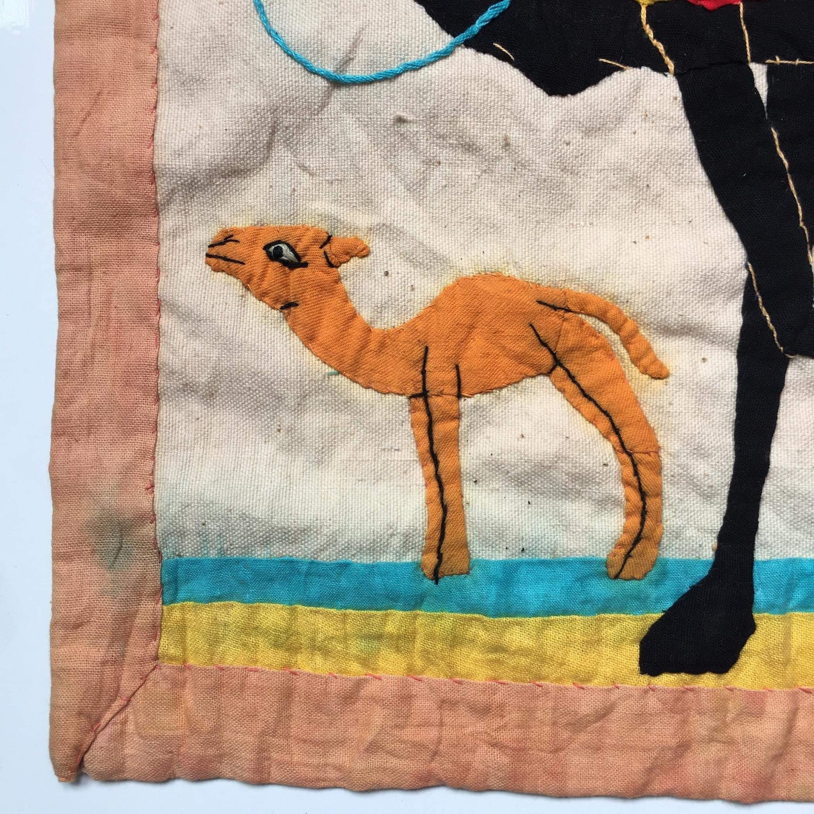 Vintage Handmade Egyptian Khayamiya Embroidered Textile Art / Patchwork ...