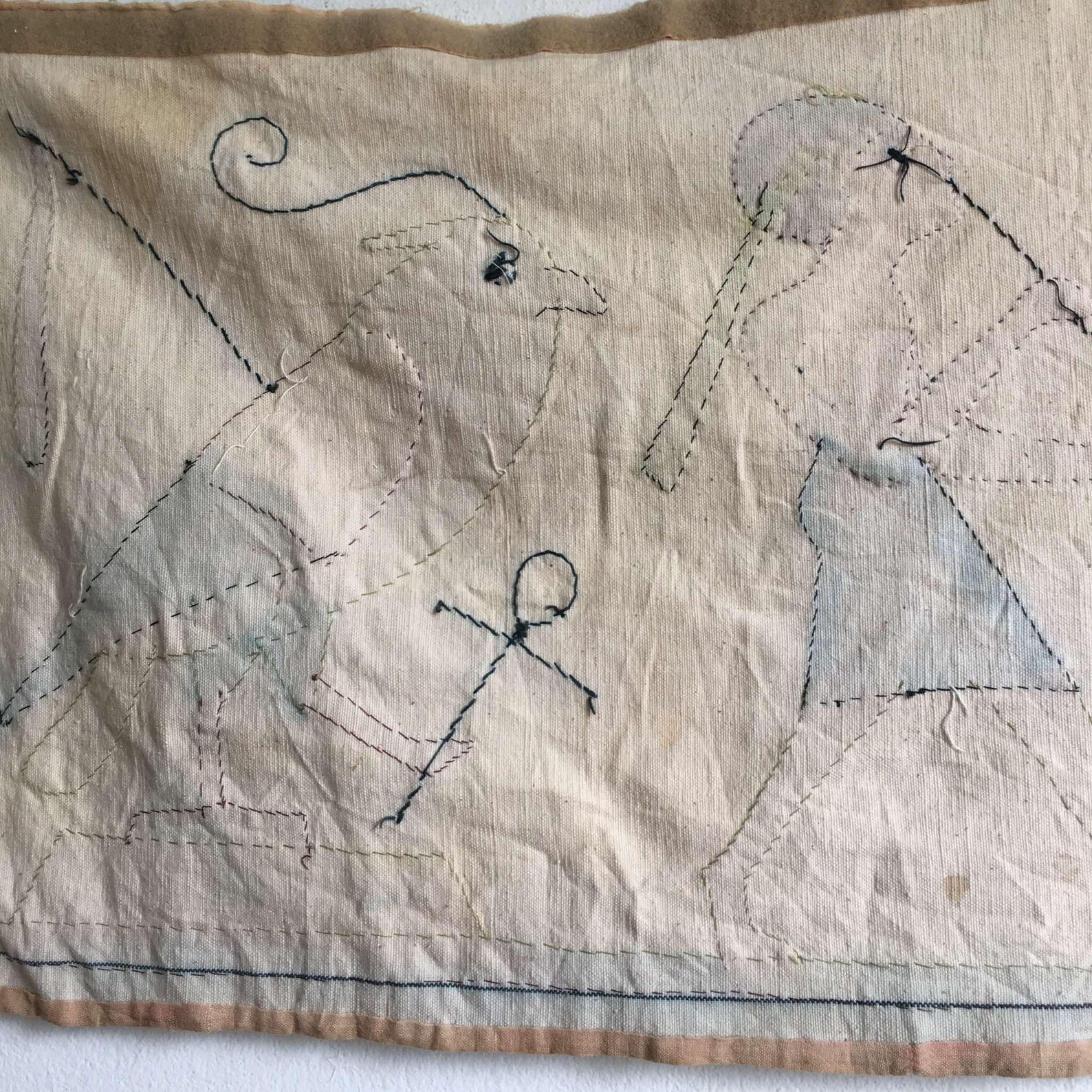 Vintage Handmade Egyptian Khayamiya Embroidered Textile Art / Patchwork ...