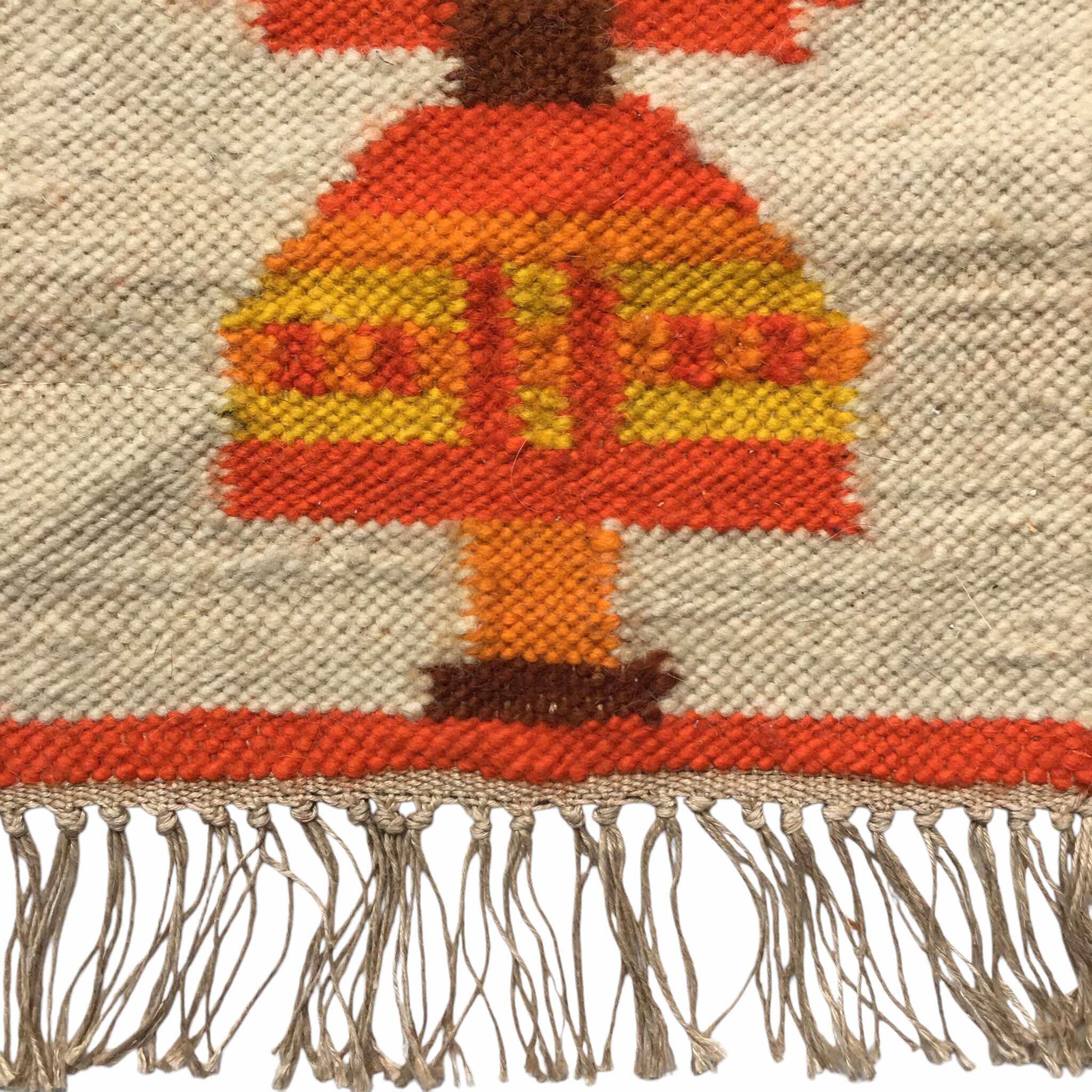 Vintage Polish Kilim Tapestry, 1970s Wool Rug, Mid Century Wall Hanging ...