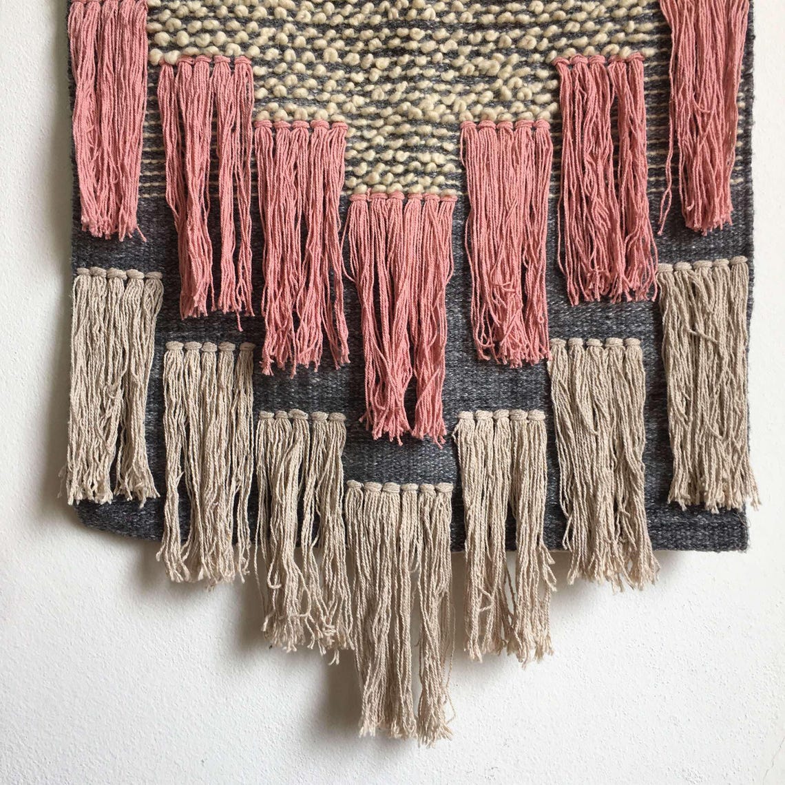 Vintage Handwoven Wool Tapestry Wall Hanging Rug Folk Art - Etsy