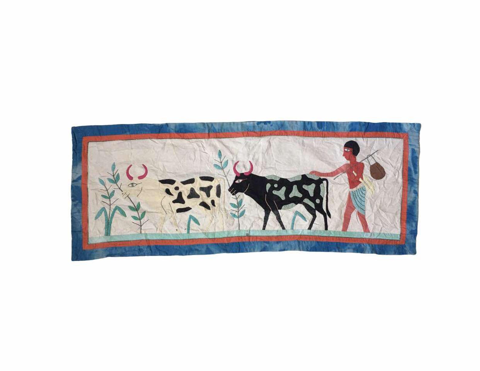 Vintage Handmade Egyptian Khayamiya Embroidered Textile Art / Patchwork ...