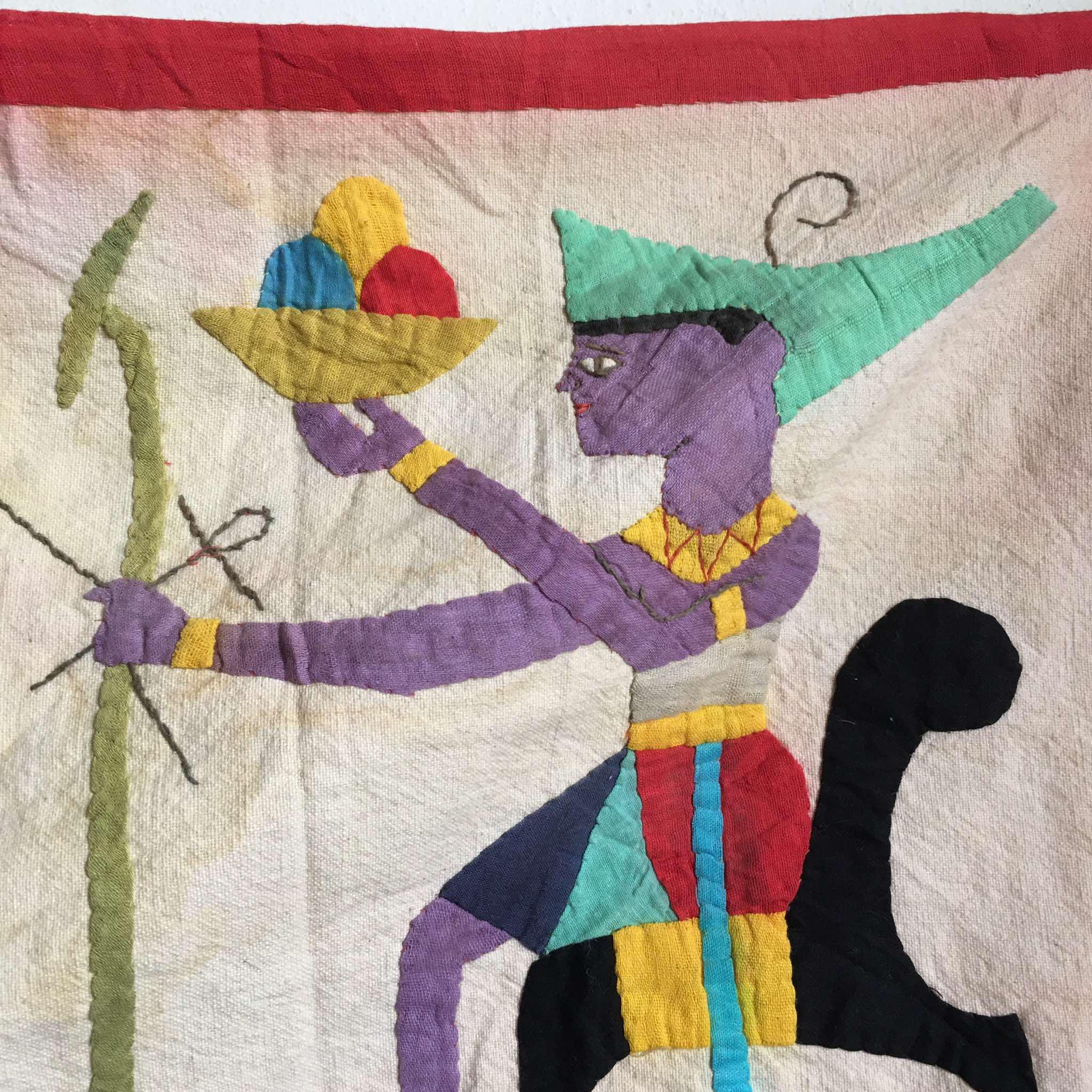 Vintage Handmade Egyptian Khayamiya Embroidered Textile Art / Patchwork ...