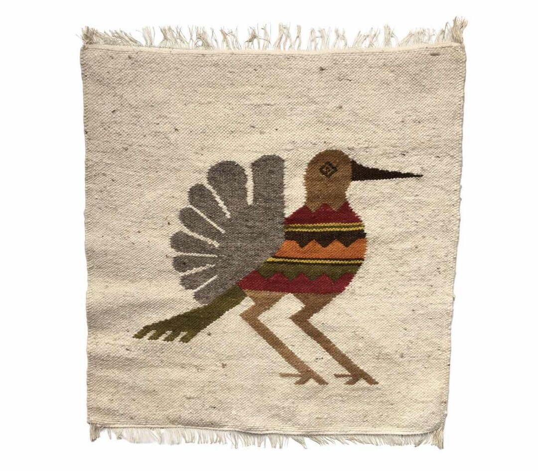 Vintage Ecuador Handwoven Wool Tapestry Wall Hanging Rug Folk Art - Etsy